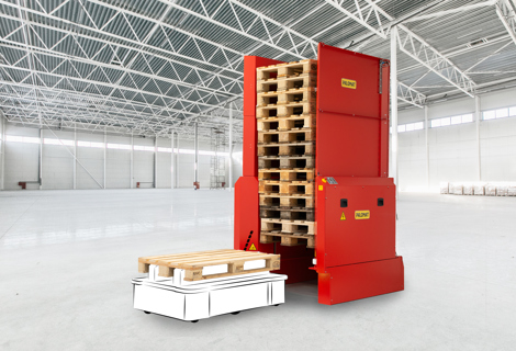 PALOMAT Greenline | Pallet magazine for pallet stacking + destacking